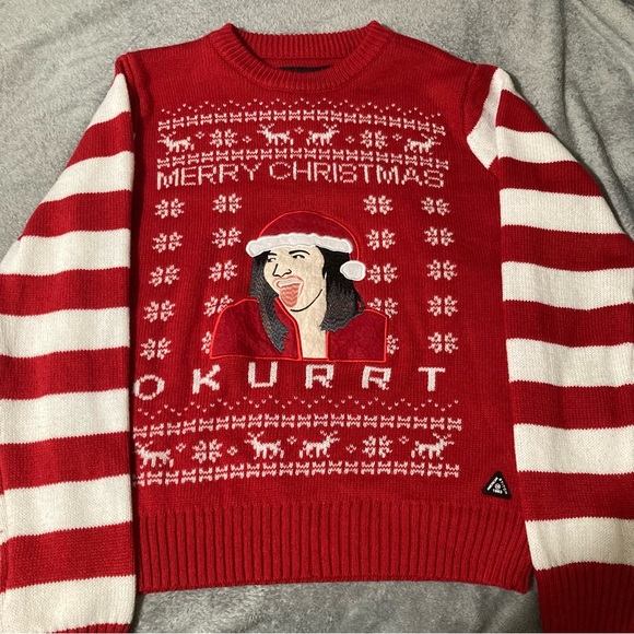 American Stitch | Sweaters | Cardi B Christmas Sweater Red Holiday Hip ...